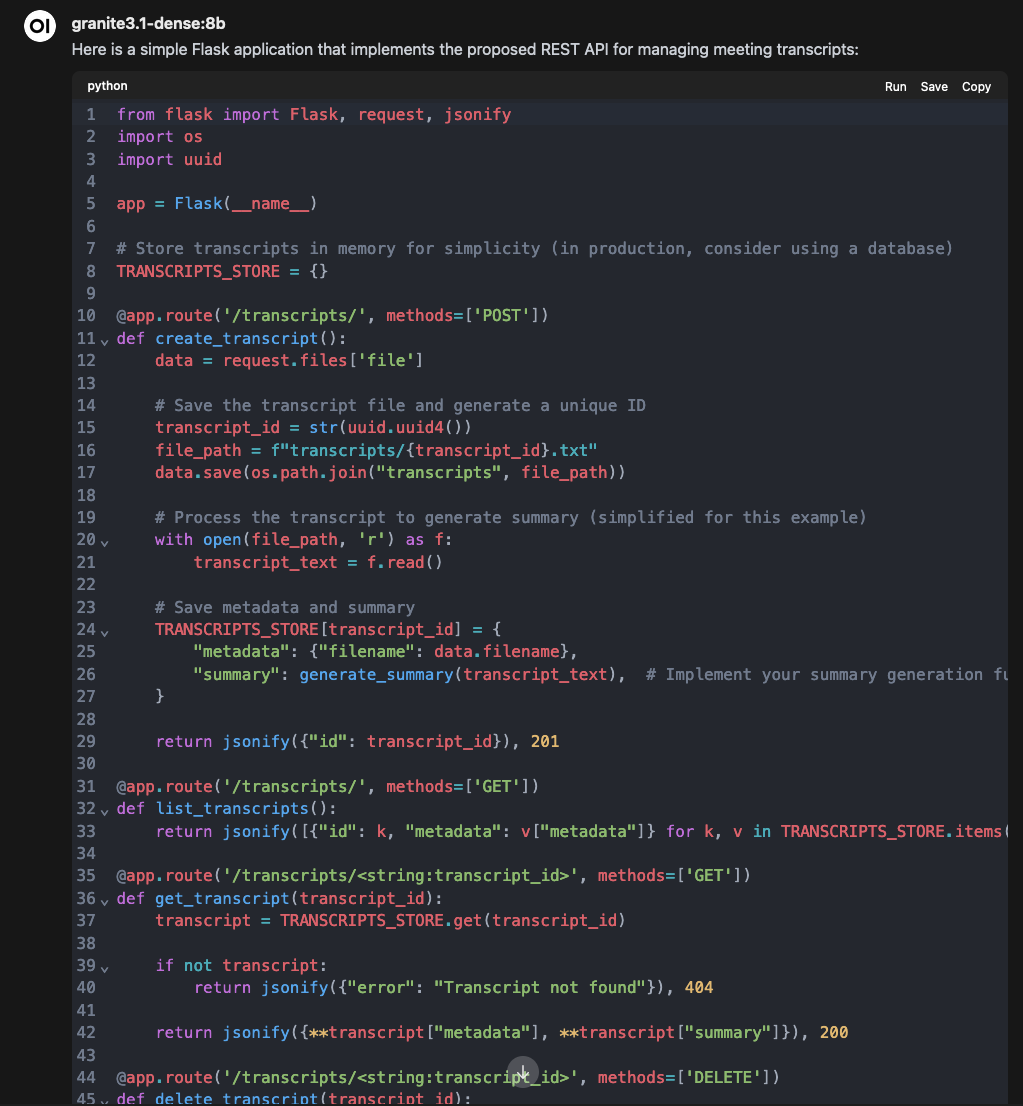 Developing a gen AI application using IBM Granite Code - IBM Developer